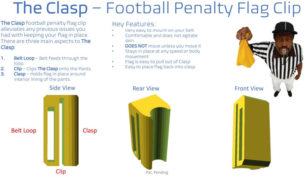 The Clasp - Football Penalty Flag Clip – Stripes Plus